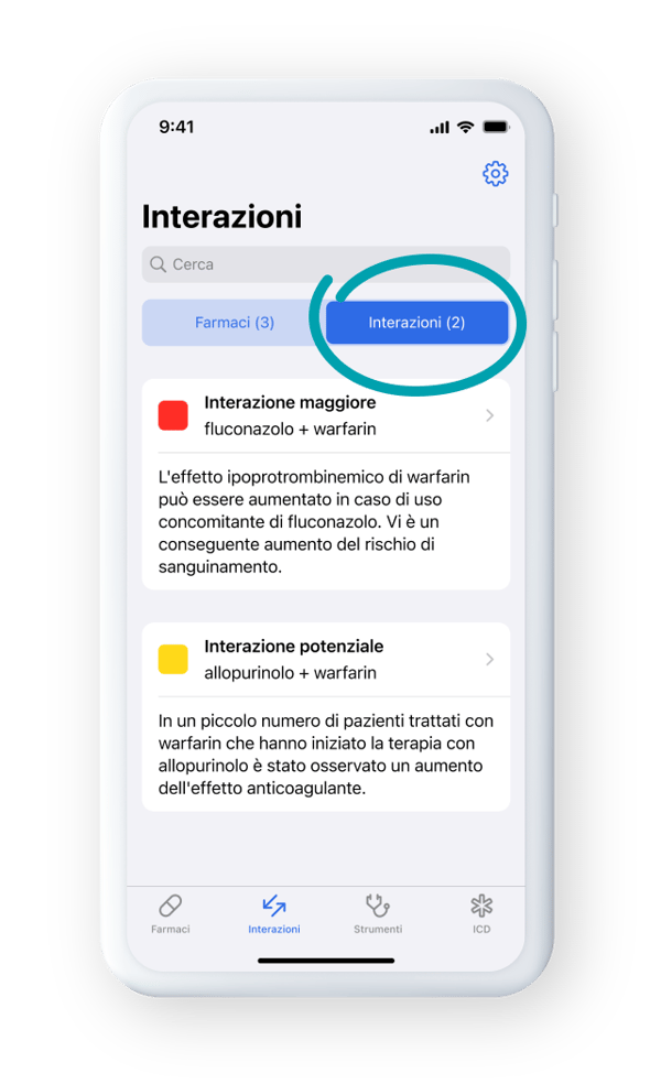 Controllo delle interazioni farmacologiche